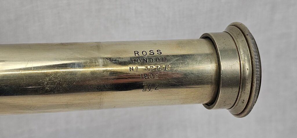 1902 Dated Ross Of London Single Draw Officers Telescope - Sally Antiques