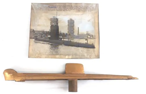 British, Post WW2, HMS Olympus - Original Photograph and Large Brass ...