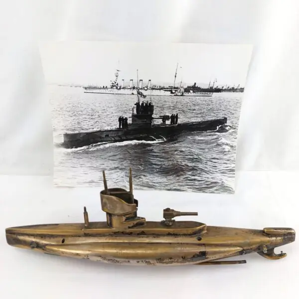 British, WW1, HMS E11 - Original Photograph and Superb Large Brass ...