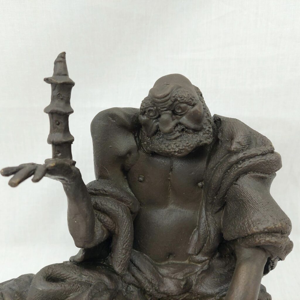 Contemporary Bronze Figurine Of A Grotesque Japanese Ogre Like Man #2 ...
