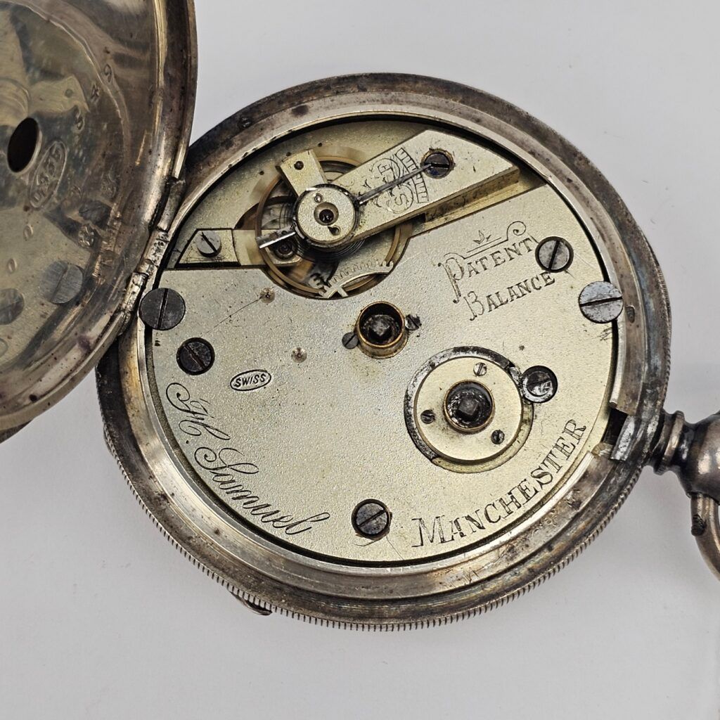 Gents Silver H Samuel Pocket Watch - Sally Antiques