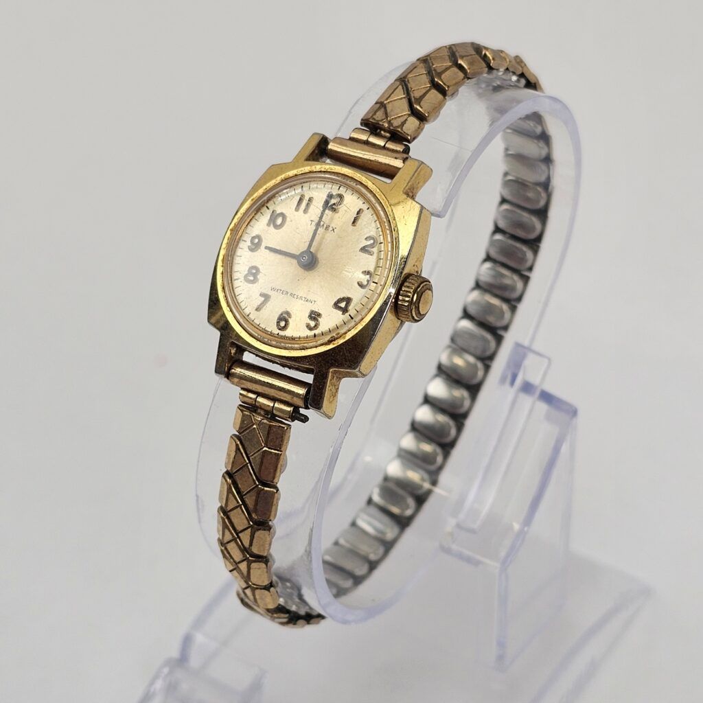 Vintage Times Mechanical Gold Plated Ladies Wrist Watch - Sally Antiques