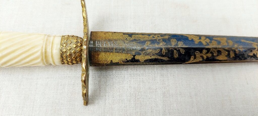 c1800 British Royal Navy Blue And Gilt Midshipmans Dirk - Sally Antiques