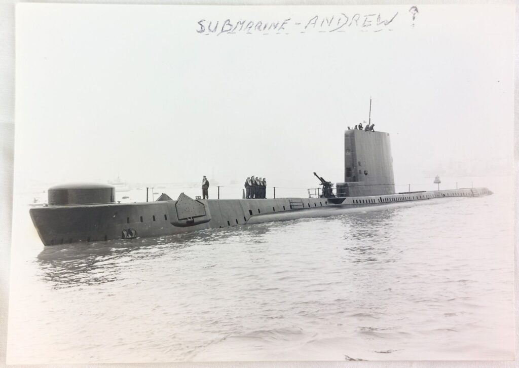 British, Post WW2, HM Submarine Andrew – Two Original Photographs ...