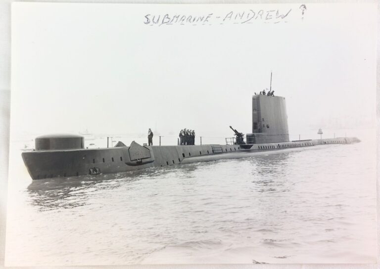 British, Post WW2, HM Submarine Andrew – Two Original Photographs ...