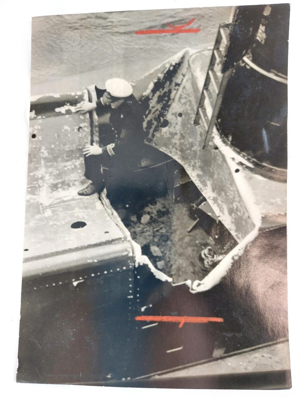 British, Post WW2, The damaged HM Submarine Finwhale (SO5) 1961 ...