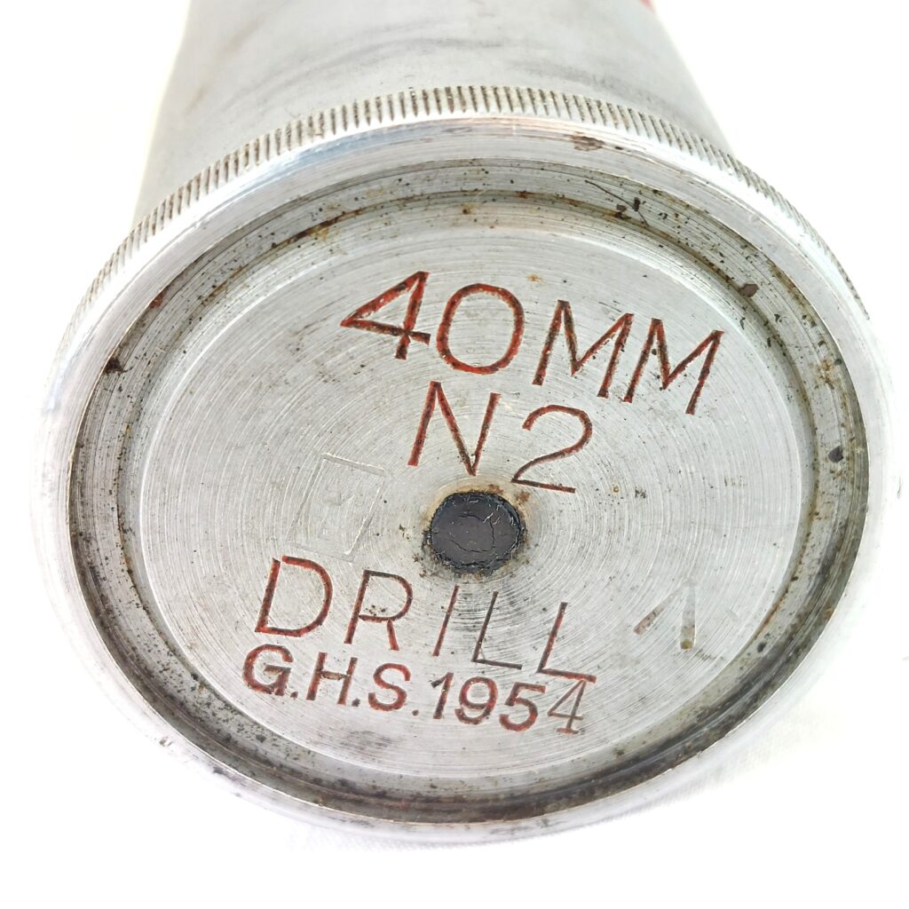 British, Royal Navy L60 Bofors 40mm N2 DRILL Round, Made by G.H.S ...