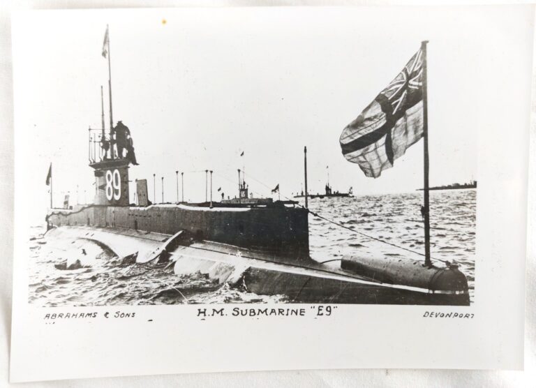 British, WW1, HM Submarine E9 – Original Photograph - Sally Antiques