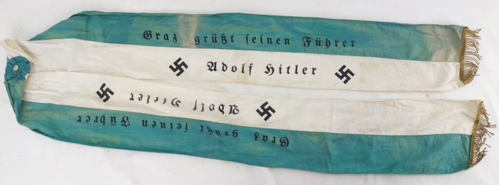 German, WW2, Nazi Propaganda Scarf/Sash for the Annexation of Austria ...