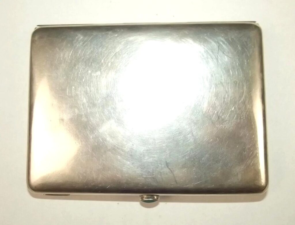 Russian Imperial Silver Cigarette Case Dated 1908, Moscow - Sally Antiques