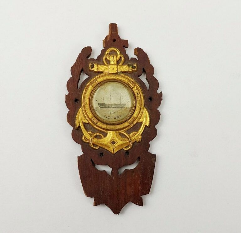 c1900 Miniature Plaque Of HMS Victory - Sally Antiques