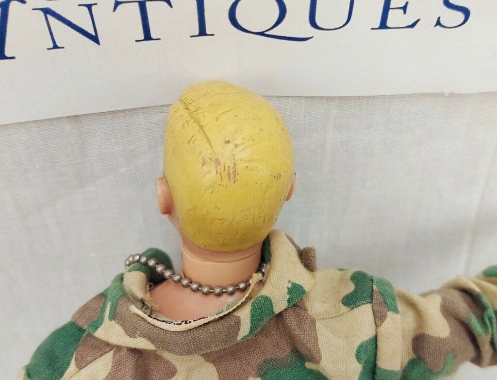 Early c1964 Hasbro GI Joe Action Man In Camo Suit - Sally Antiques
