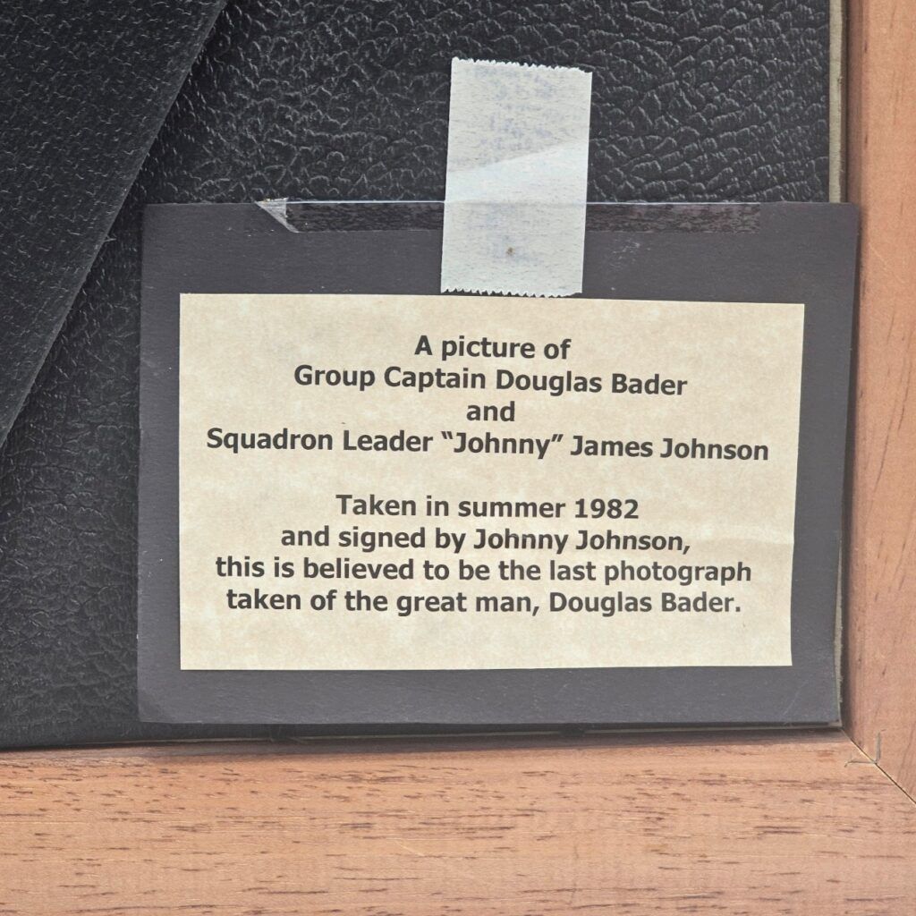 Last Photograph Of Douglas Bader Signed By Group Captain Johnnie James ...
