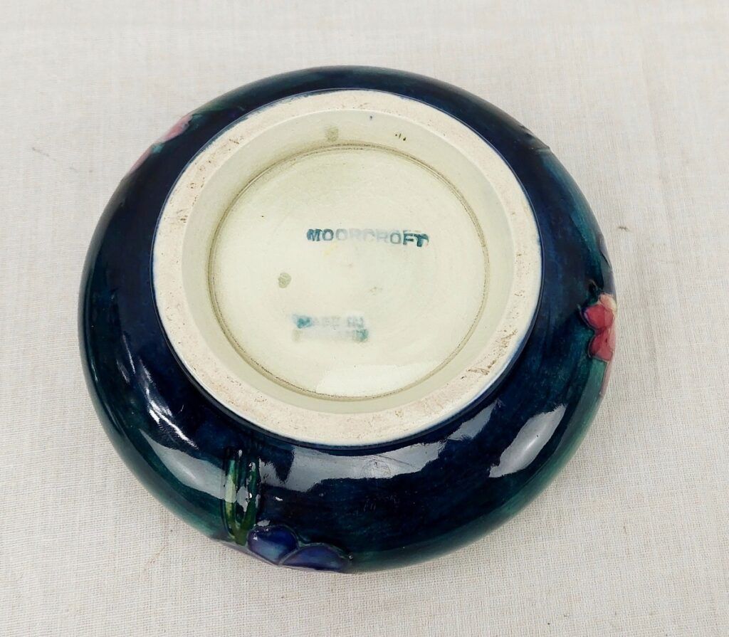 c1953 Moorcroft Spring Flowers Powder Bowl - Sally Antiques