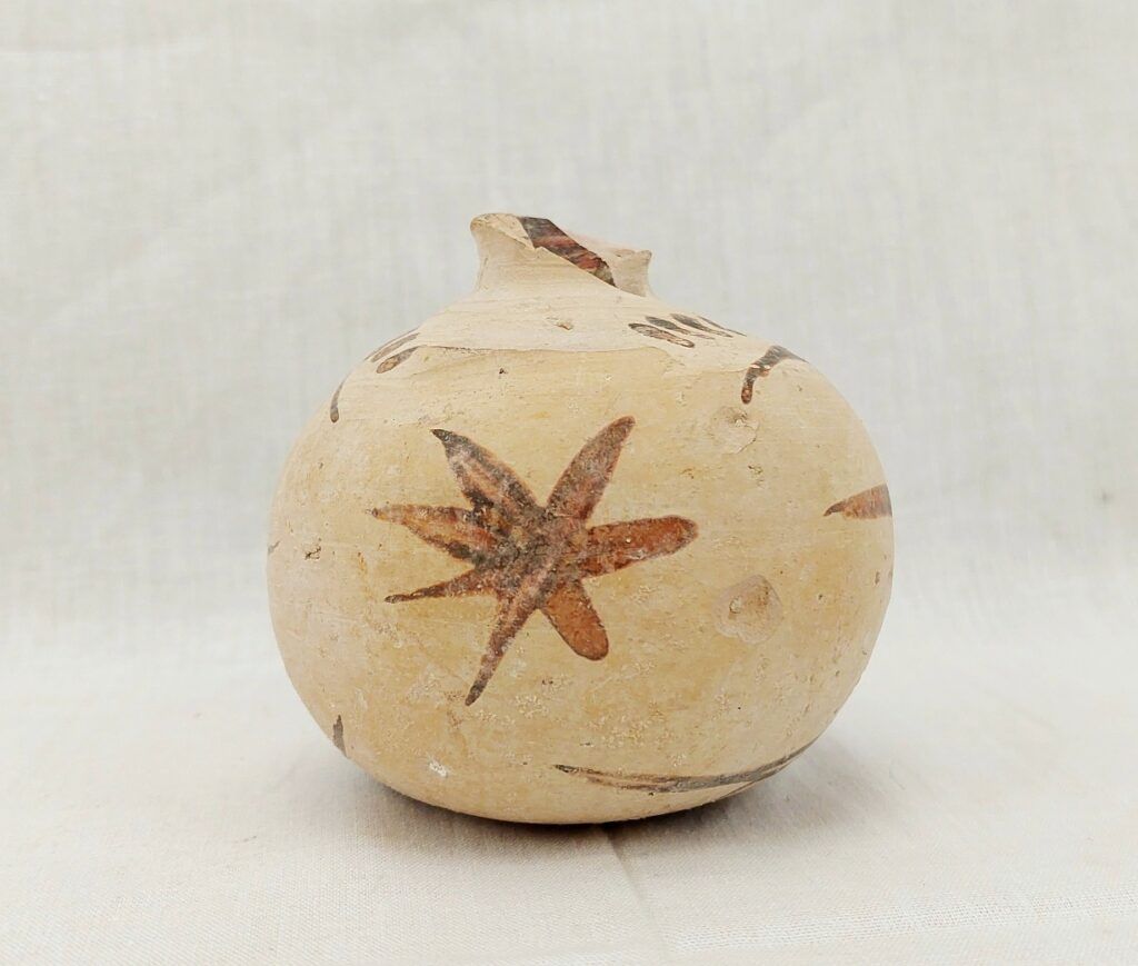 Greek Corinthian Clay Pottery Aryballos Vase - Sally Antiques