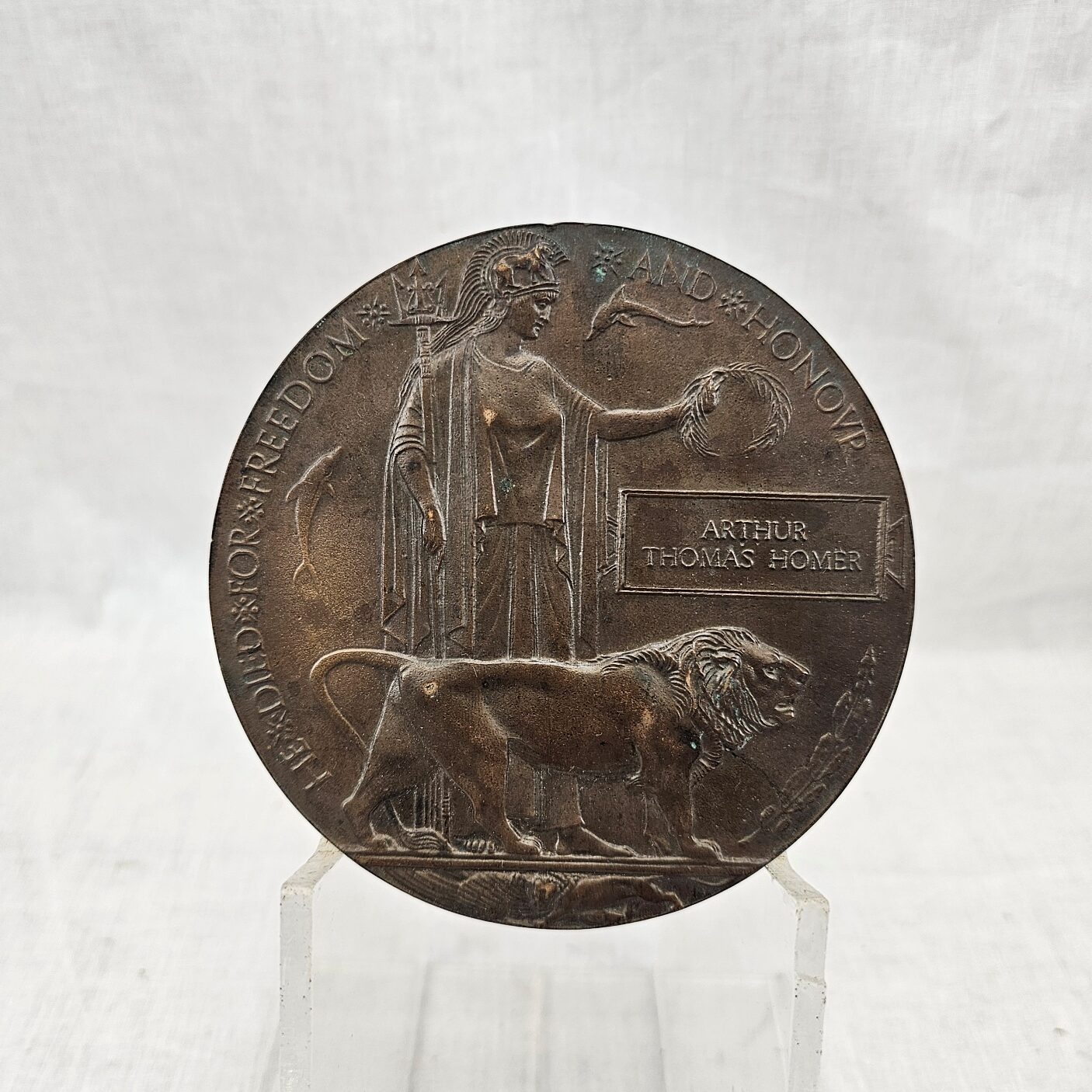 WW1 Bronze Death Penny To Arthur Thomas Homer Royal Berkshire Regiment ...