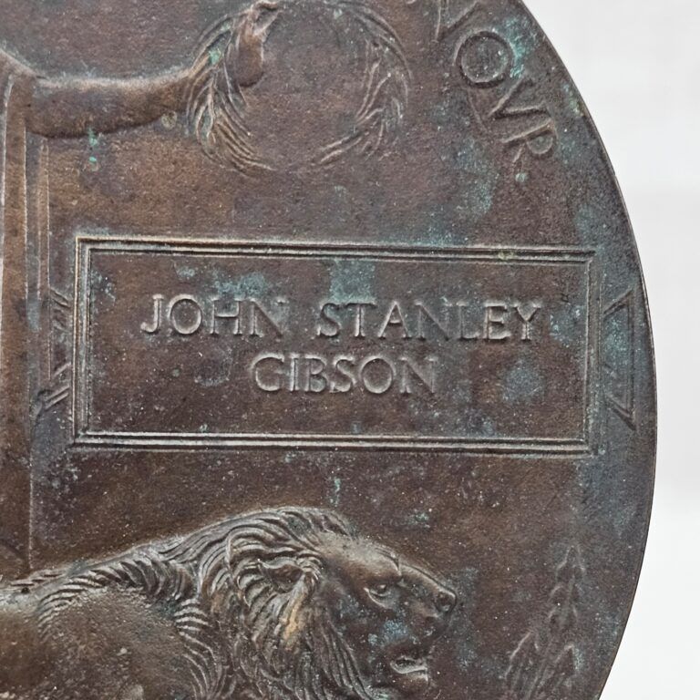 WW1 Bronze Death Penny To John Stanley Gibson - Sally Antiques