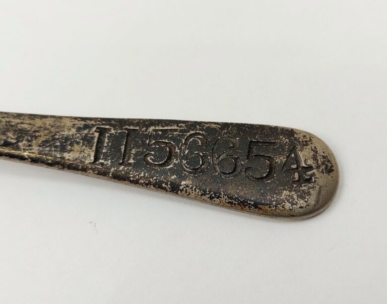 WW2 Air Ministry Dessert Spoon With Owners Service Number - Sally Antiques