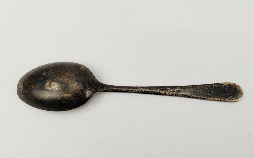 WW2 Air Ministry Dessert Spoon With Owners Service Number - Sally Antiques