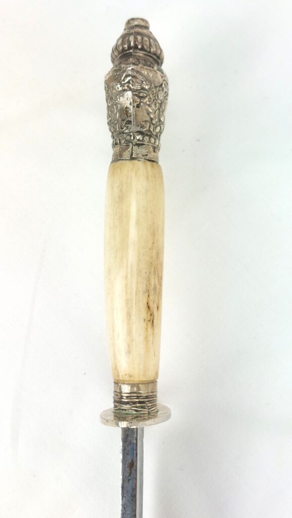 British, c1883, Victorian Hallmarked Silver Bowie Knife & Scabbard ...