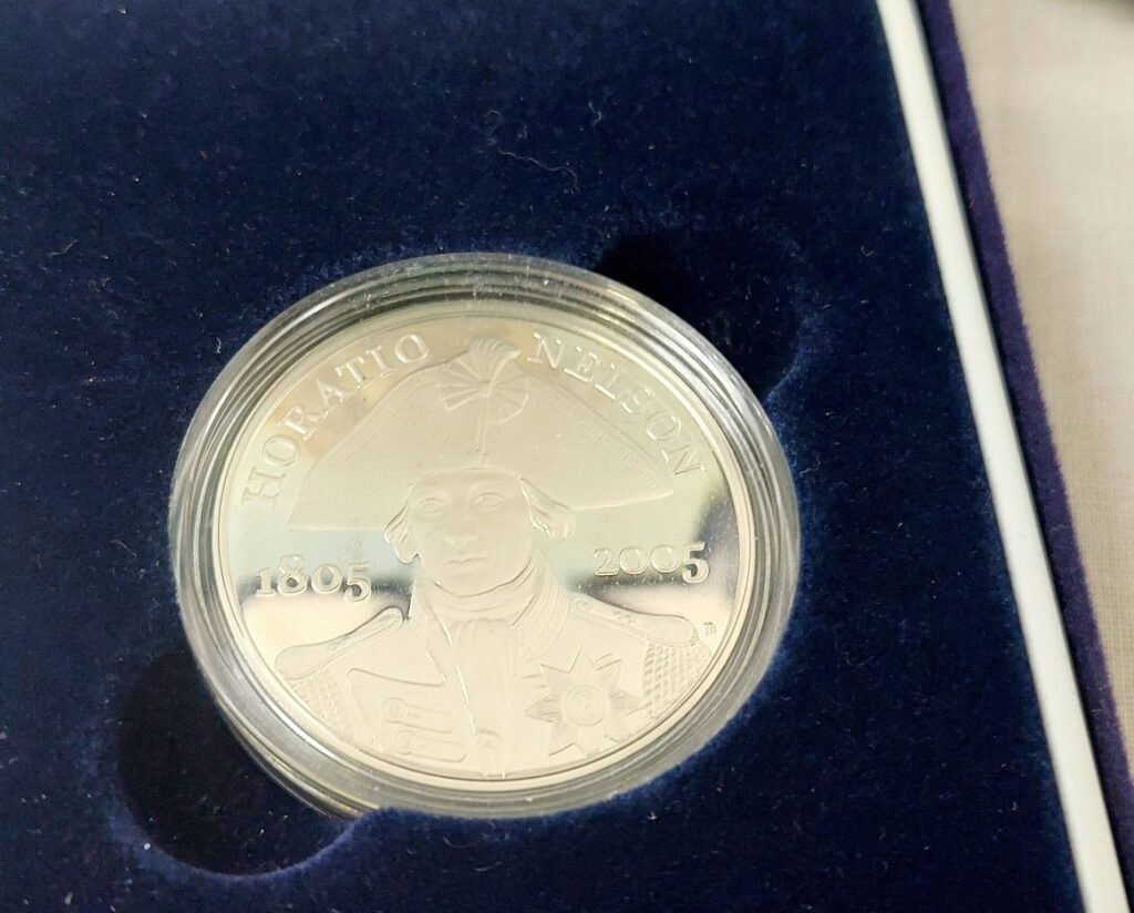 Horatio Nelson 200th Trafalgar 2005 Silver Proof 2 Coin Set - Sally ...