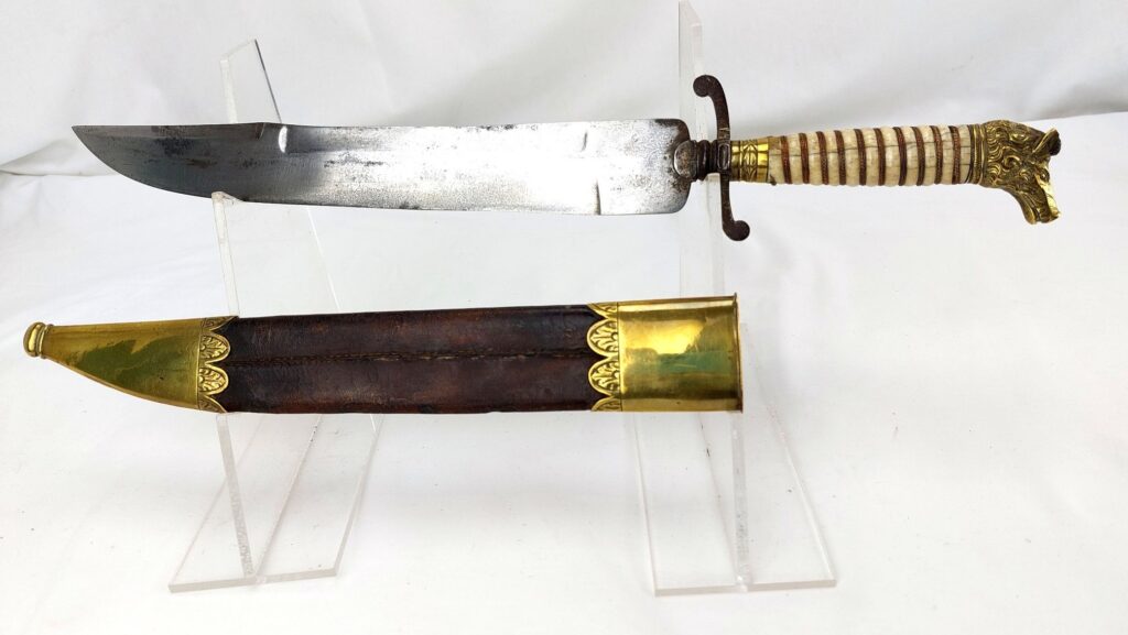 Imperial German c.1850 Hunting Dagger with Brass Boar’s Head Pommel and ...