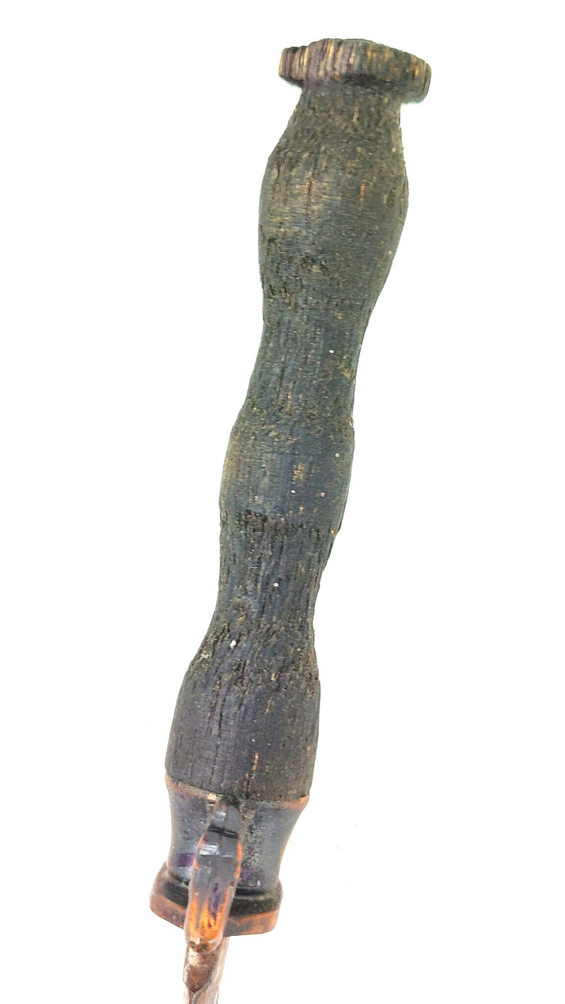 India, Mid-20th Century, Shibriya-Style Hunting Knife with Brass Horse ...