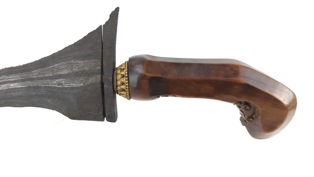 Indonesian, Kris (Keris) Dagger, with Carved Wooden Hilt and Decorated ...