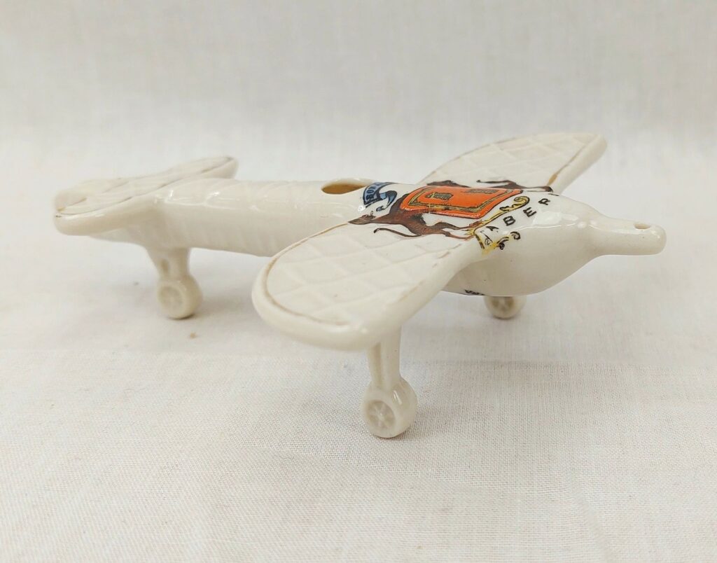 WW1 Carlton Crested China Model of a Monoplane – Aberdeen - Sally Antiques