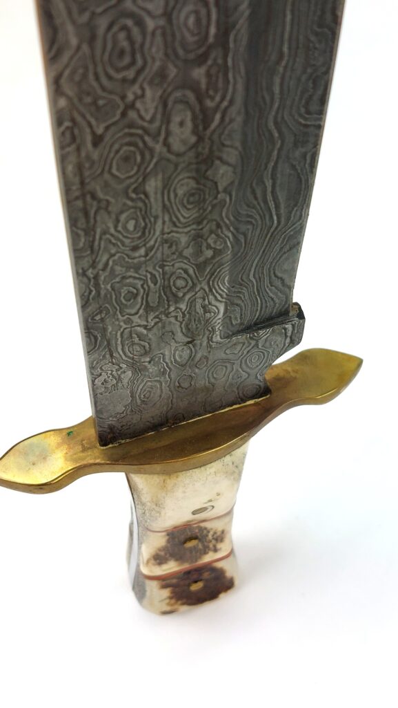 Large Bowie Knife in Native American Style with Stag Horn Handle ...