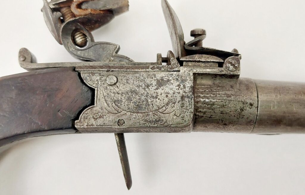 c1800 Flintlock Boxlock Pistol With Concealed Trigger - Sally Antiques