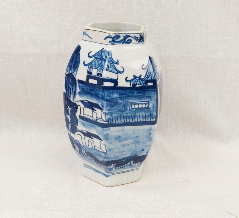 c1900 Chinese Porcelain Man Tang Fu Ji Vase - Sally Antiques
