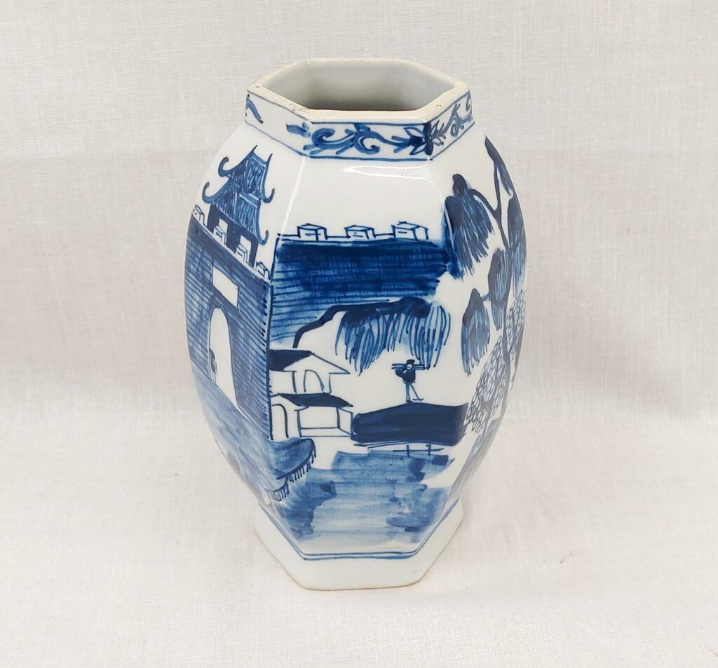 c1900 Chinese Porcelain Man Tang Fu Ji Vase - Sally Antiques