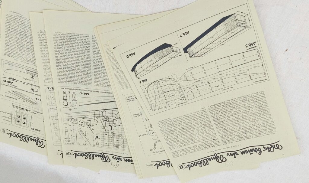 German 1944 Issued Model Boat Plans For A Schnell Boat - Sally Antiques