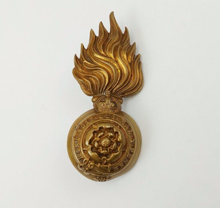 Victorian Royal Fusiliers Fur-Cap Badge - Sally Antiques