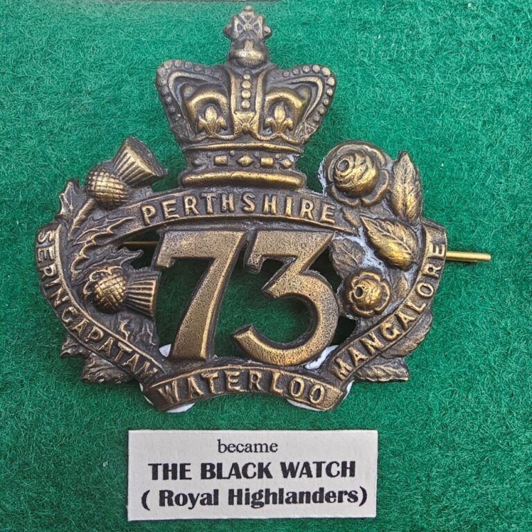 Victorian 73rd Regiment Of Foot Black Watch Glengarry Badge - Sally ...
