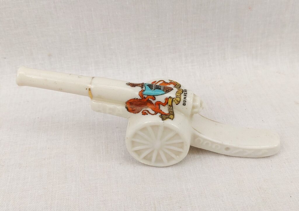 WW1 Dumferline Carlton Crested Ware Artillery Piece - Sally Antiques