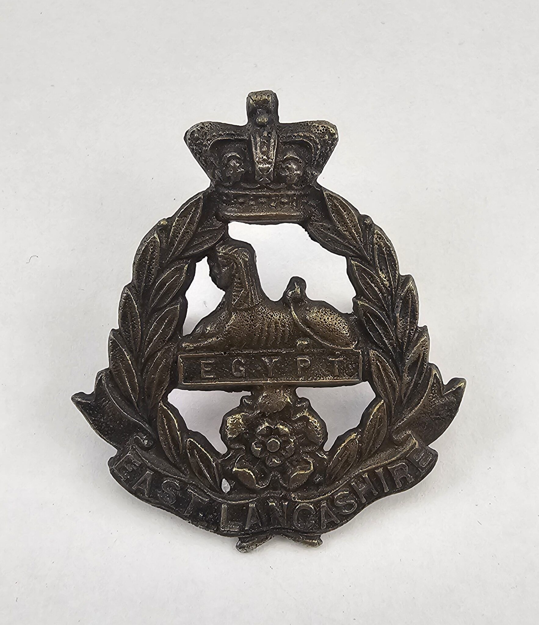 WW1 East Lancashire Regt Silver Officer Cap Badge - Sally Antiques