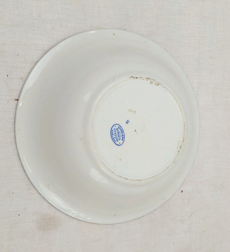 19th Century Spode Italian Blue Round Bowl - Sally Antiques
