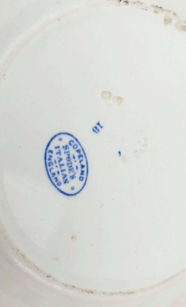 19th Century Spode Italian Blue Round Bowl - Sally Antiques