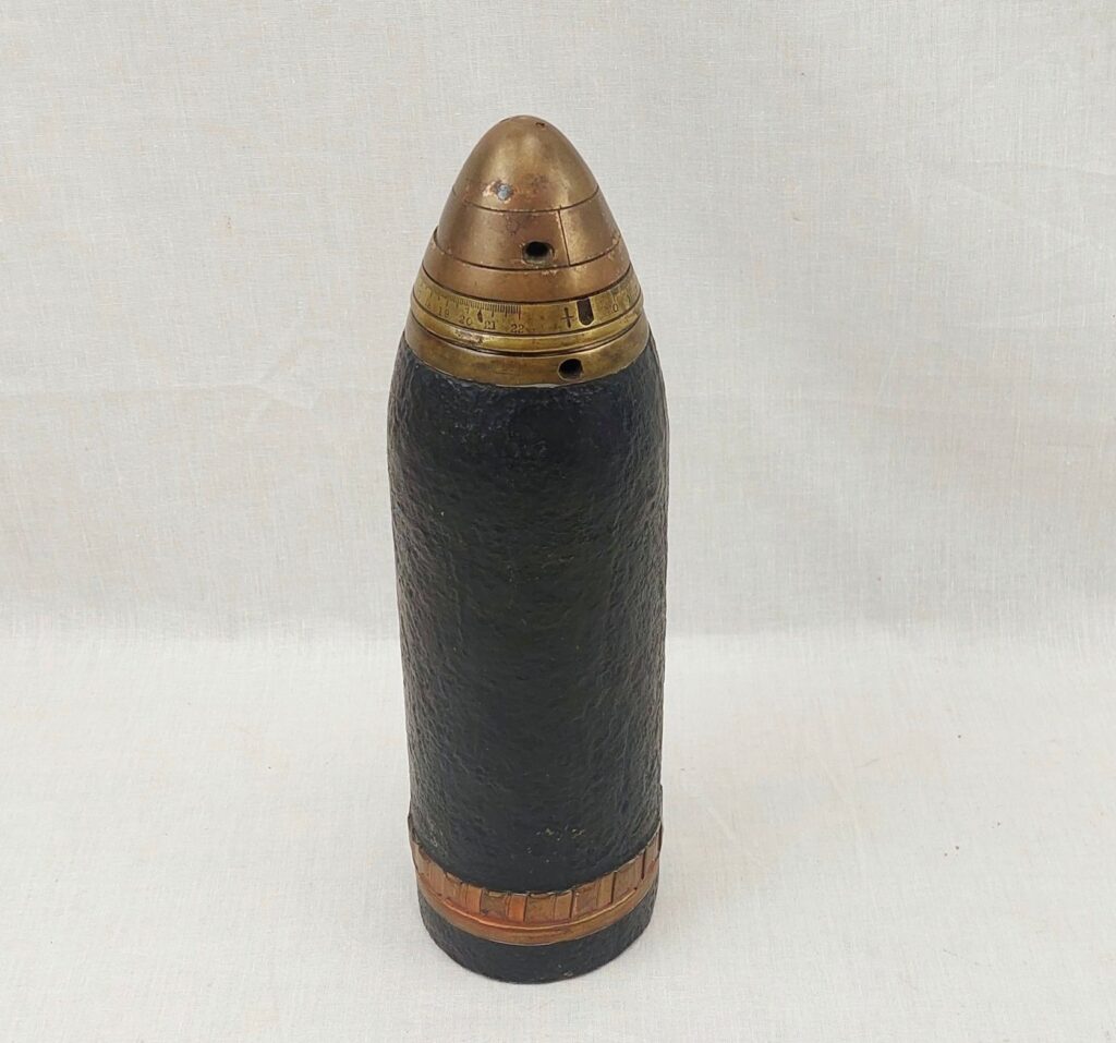 British WW1 18 Pounder Shell Head - Sally Antiques
