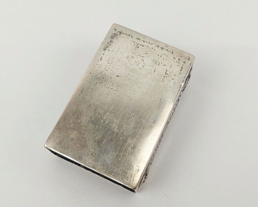 White Metal Silver Indian Themed Matchbox Holder - Sally Antiques