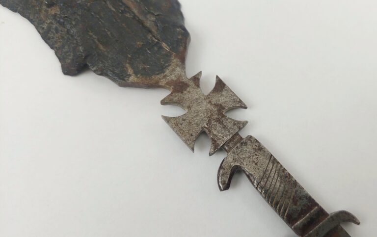 WW1 German Letter Opener Made From Shell Shrapnel - Sally Antiques