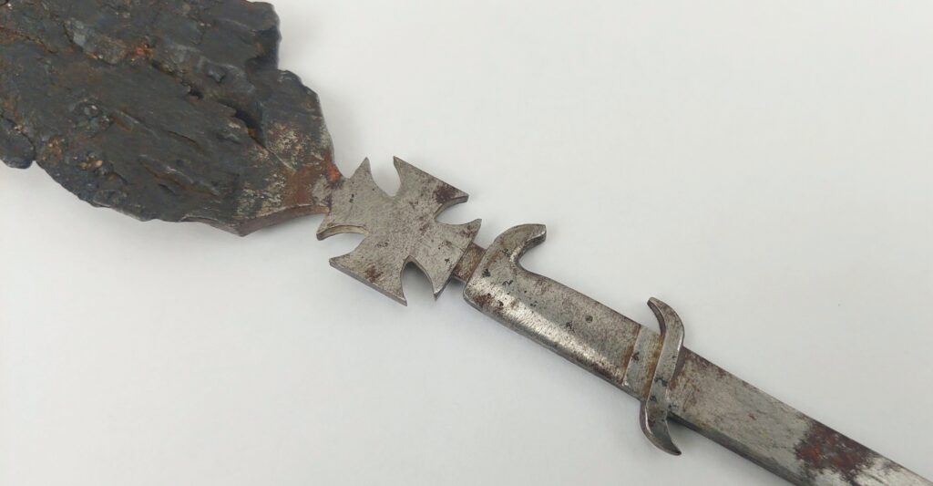WW1 German Letter Opener Made From Shell Shrapnel - Sally Antiques