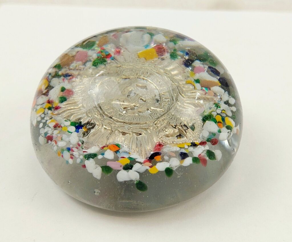 WW2 Army Service Corps Cap Badge Paperweight - Sally Antiques
