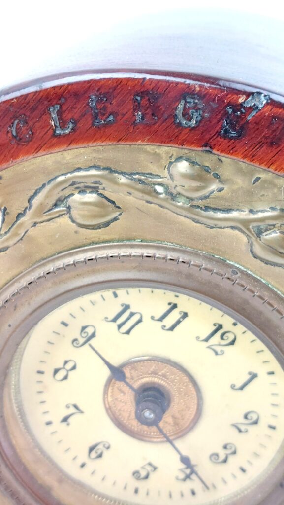 British, WW1, RFC Trench Art Propeller Boss Clock, Avro 80HP Clerget ...