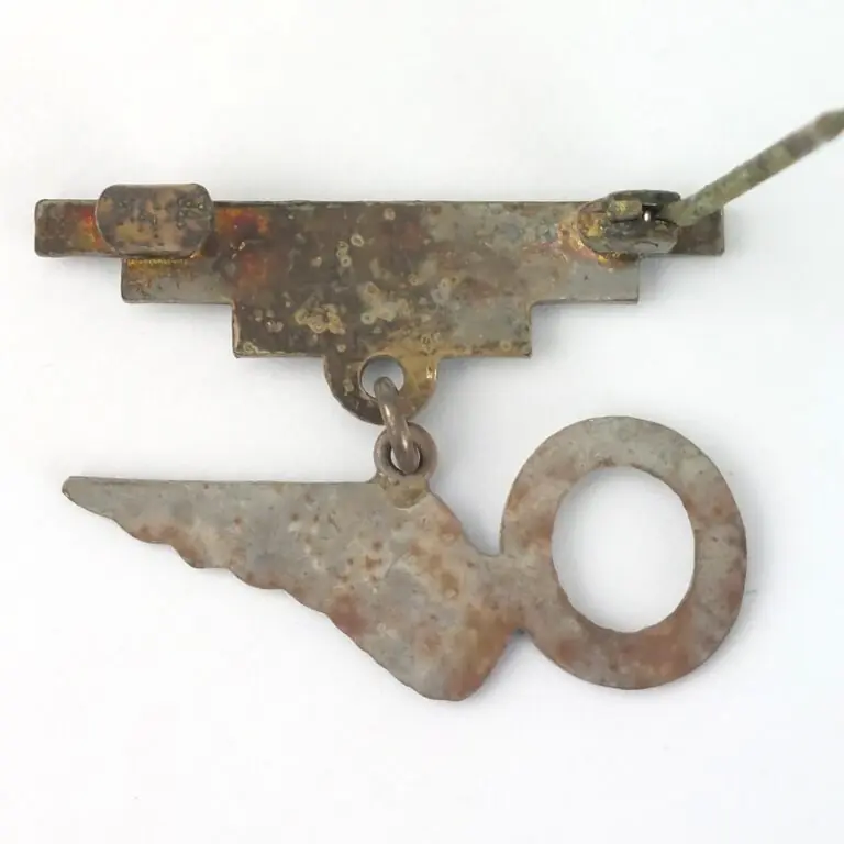 British, WW2, RAF Observer Sweetheart Brooch, Enamel, Unmarked Silver ...