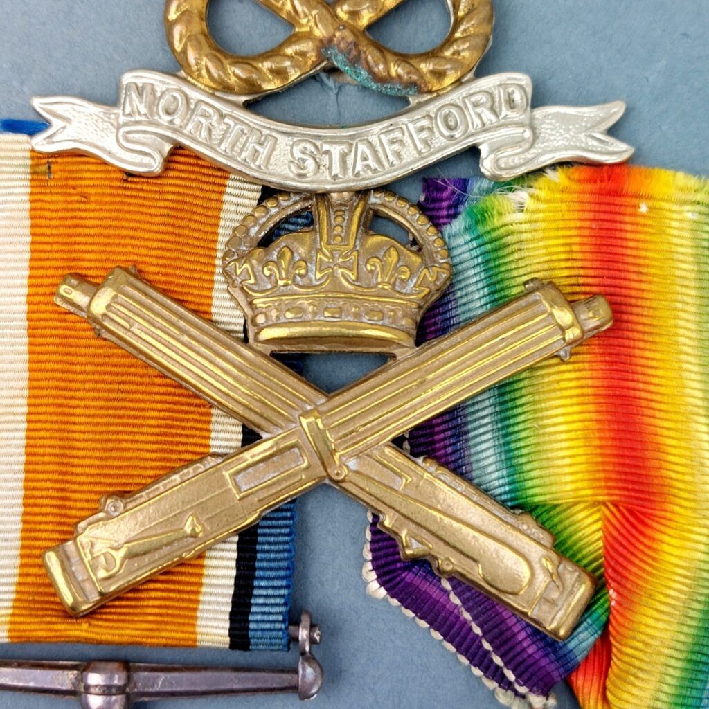 British, WWI, Medal Group, Pte. John Shaughnessy, North Staffs Regiment ...