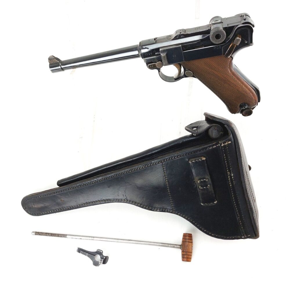 German, WW2, Luger P.08 Long Barrel, “byf” Mauser Manufacture, Dated ...