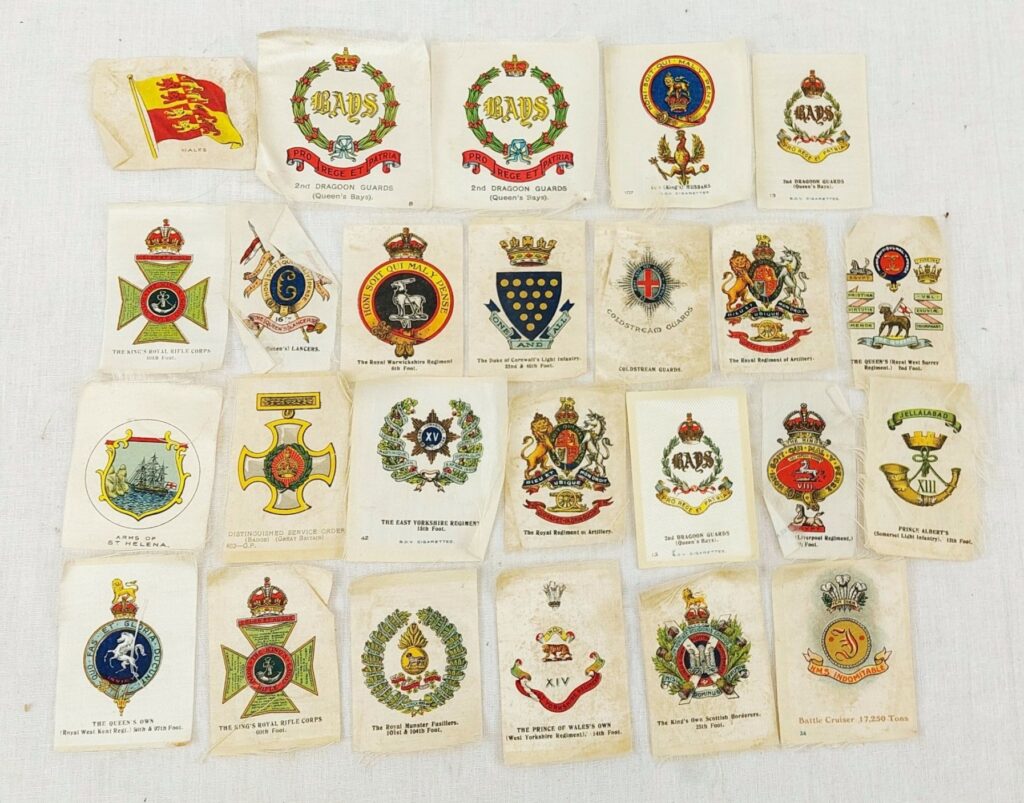 Large Collection Of WW1 Silks Mostly Regiments And Flags - Sally Antiques
